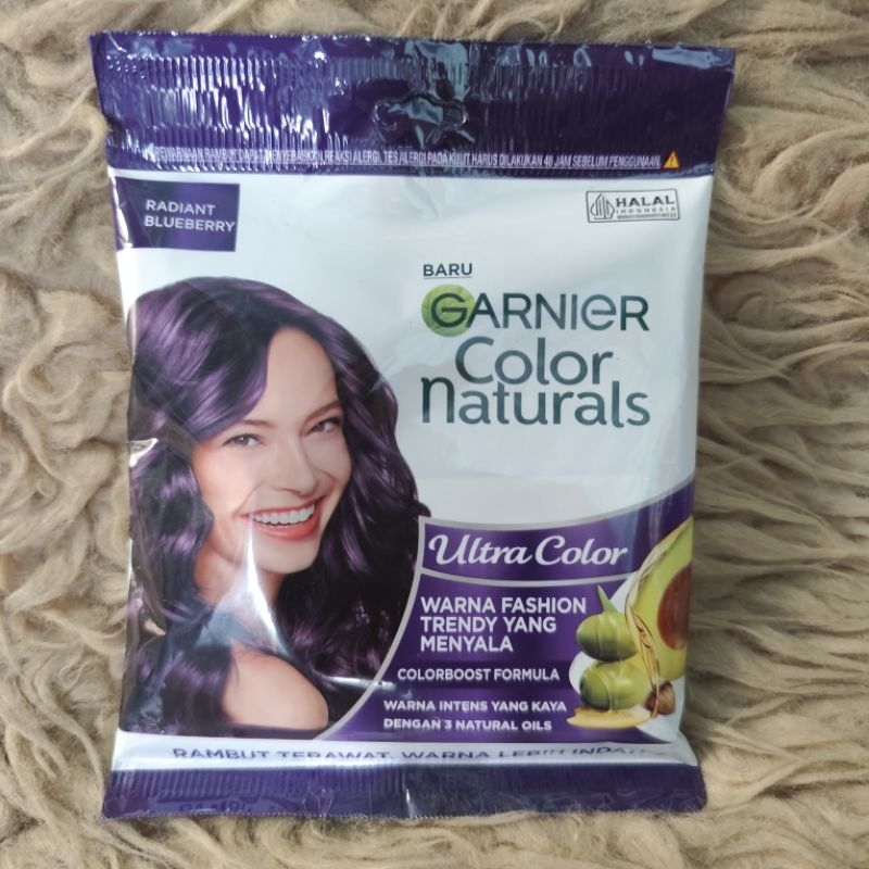 Jual GARNIER COLOR NATURALS RADIANT BLUEBERRY CAT RAMBUT UNGU SACHET 30 ...