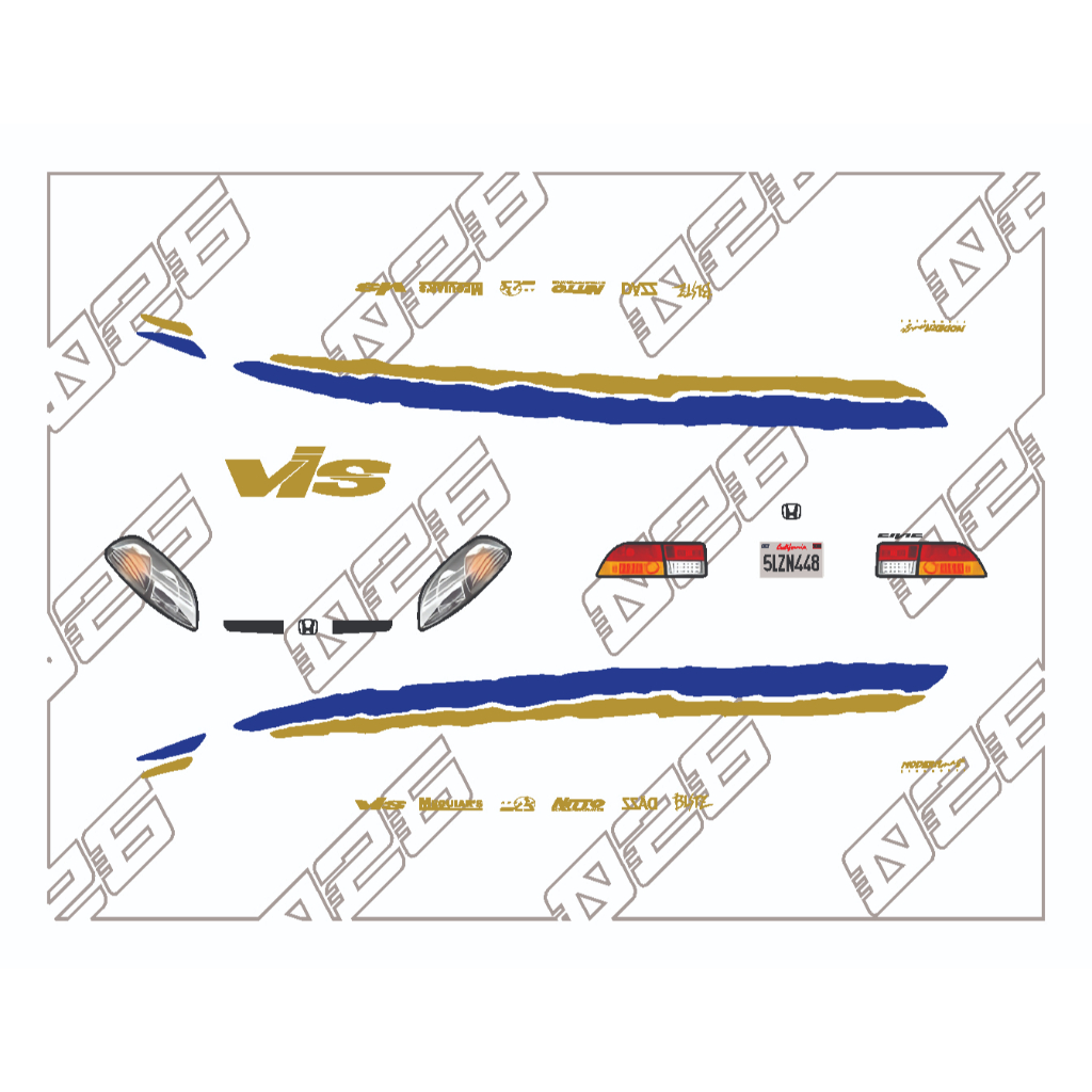 Jual [WHITE TONER] Decal Hotwheels Fast Furious Civic Si Danny | Shopee ...