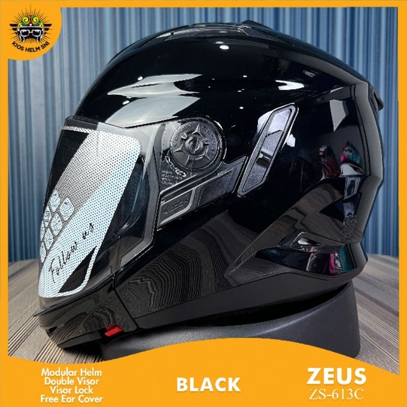 Jual Zeus ZS 613C warna solid Helm Modular | zeus 613c | Shopee Indonesia