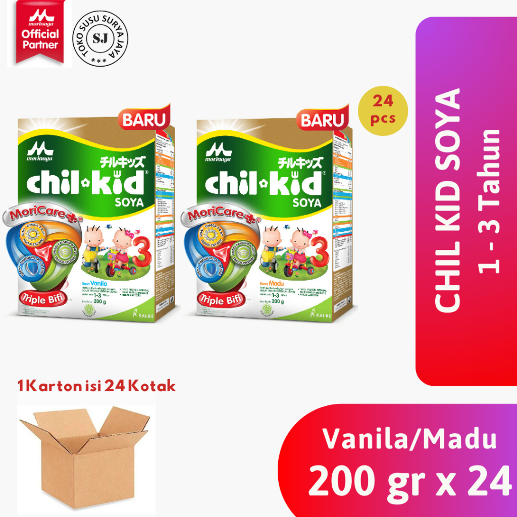 Jual Morinaga Chil Kid Soya 200 gr Susu Pertumbuhan Anak Usia 1-3 tahun ...