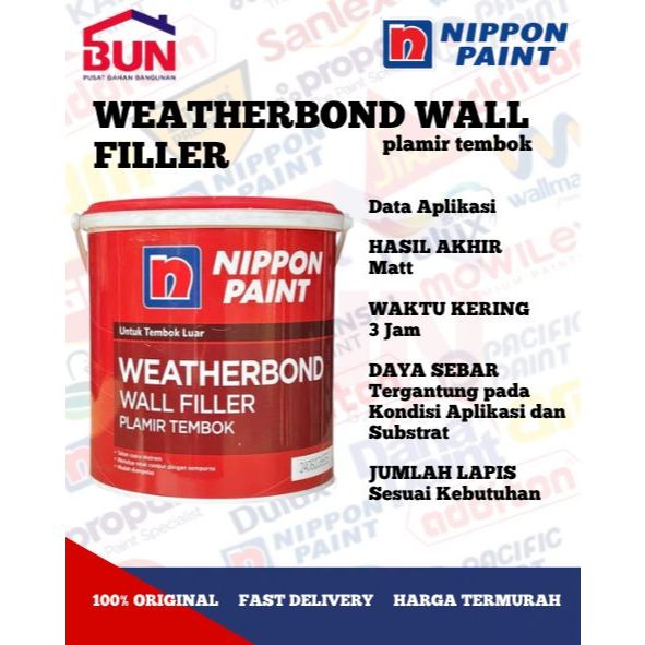 Jual NIPPON WEATHERBOND WALL FILLER - Plamur / Plamir / Dempul Penambal ...