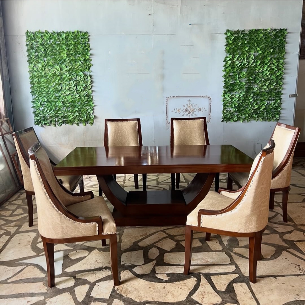 Jual Set Meja Makan Jati Minimalis Modern 6 Kursi Makan Kayu Jati ...