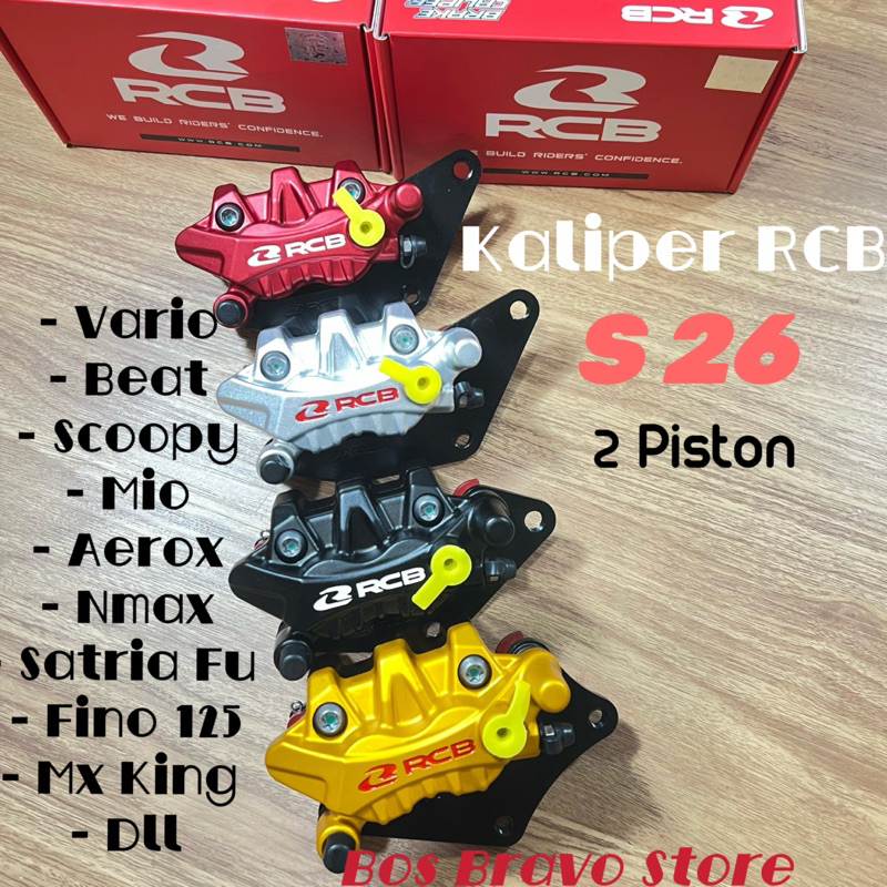 Jual Kaliper RCB New S26 2 piston 2P radial Vario beat scoopy mio ...