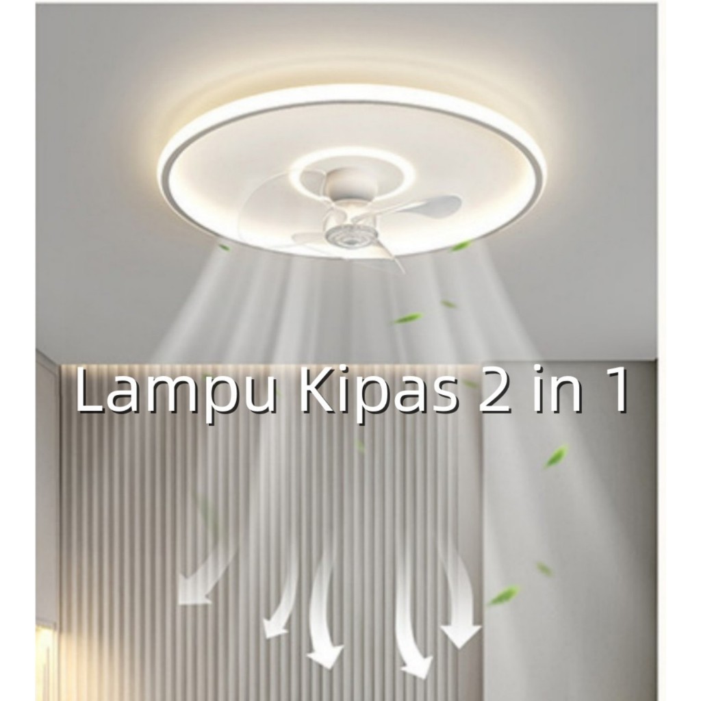 Jual [COD] Lampu Kipas Plafon LED 2 in 1 Minimalis Modern 3 Warna ...
