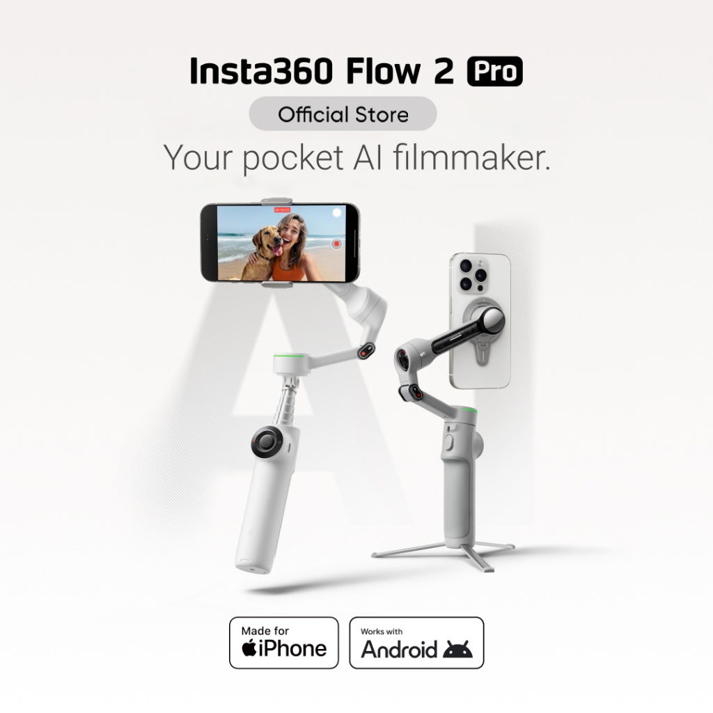 Jual Insta360 Flow 2 Pro Smarphone Stabilizer Gimbal iPhone/ Android AI Auto Tracking | Shopee ...