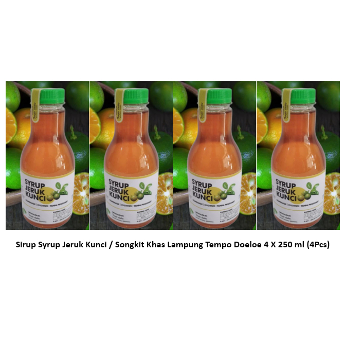 Jual Sirup Syrup Jeruk Kunci / Songkit Khas Lampung Tempo Doeloe 4 X ...