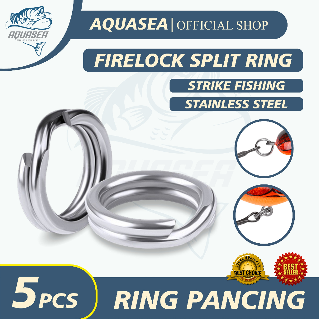 Jual AQUASEA Split Ring Solid Ring Konektor Umpan Pancing Aksesoris Umpan Mancing Firelock SPLIT ...