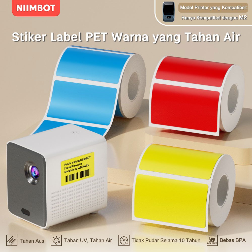 Jual NIIMBOT M2 Kertas Label Warna Murni, Label Nama Ukuran Harga ...