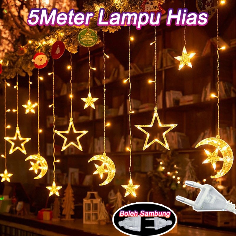 Jual [Ready stock] 2025 NEW 5 Meter Lampu Ramadhan Lampu Hias 8modes ...