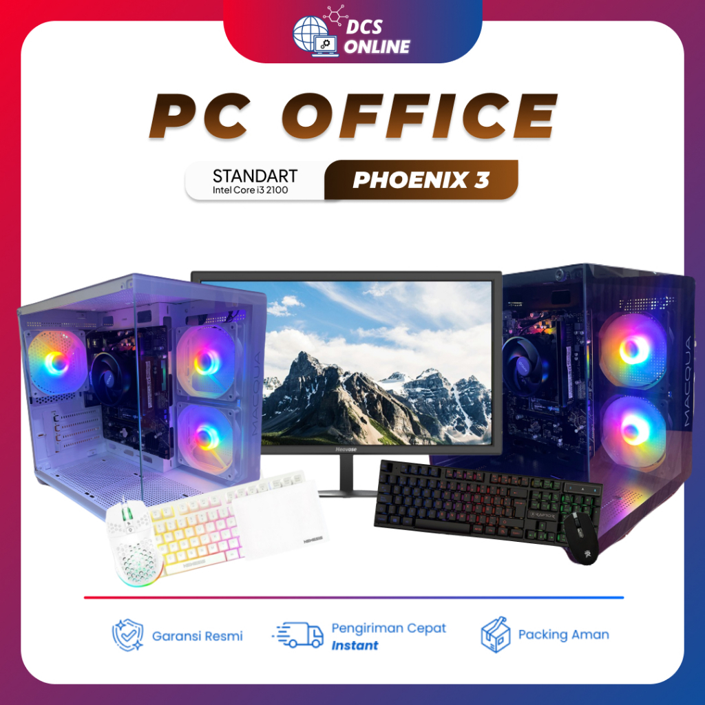 Jual Komputer Full Set 19 inch Murah Intel Core i3 Ram 8GB SSD 256GB ...