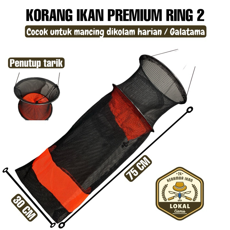 Jual KORANG IKAN BULAT RING 2 75 CM PENUTUP TARIK PREMIUM KORANG| KOJA ...