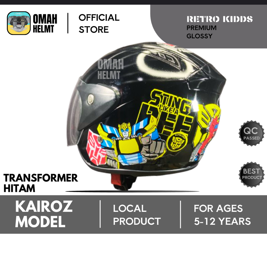 Jual HELM ANAK KARAKTER FULL FACE GLOSSY PREMIUM USIA 5-12 TAHUN ...