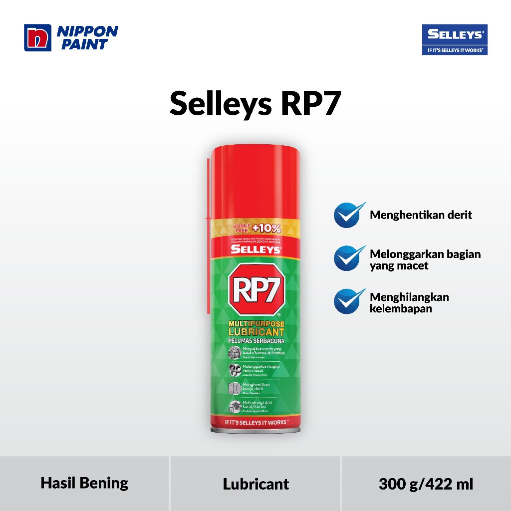 Jual SELLEYS RP 7 LUBRICANT SPRAY -300g (422mL)- SEMPROTAN PELUMAS ...
