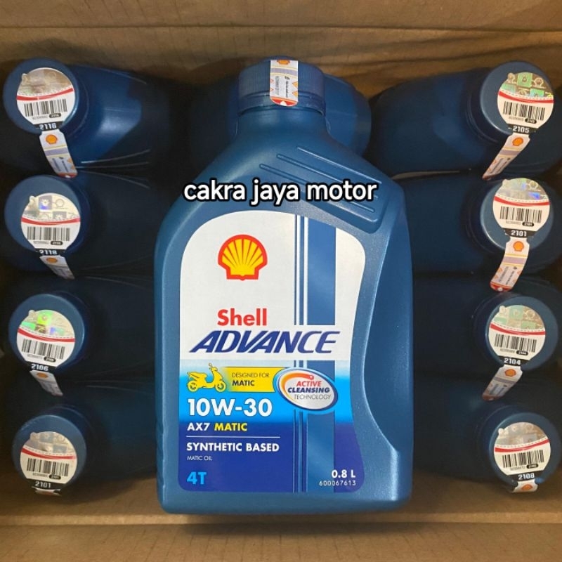 Jual 1 DUS = 12 Botol Oli Shell Advance AX7 Scooter Matic 800ml ...