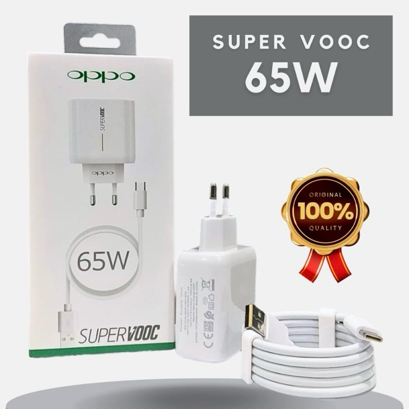 Jual [NEW] Charger Oppo 65W Supervooc Type C A53 A54 A5 A9 Reno 2 Reno ...