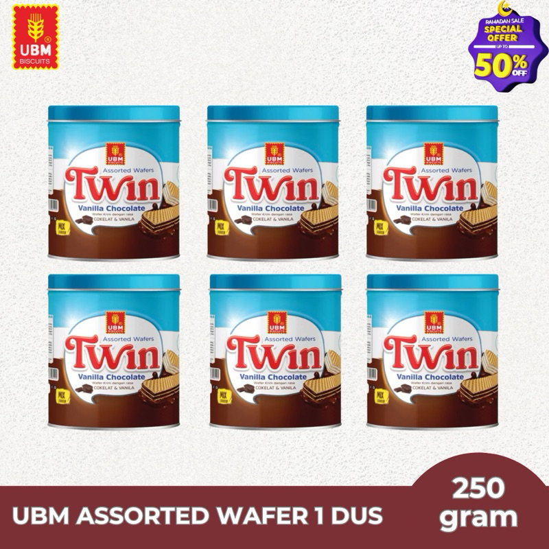 Jual [1DUS ISI 6) UBM Wafer Twin Assorted 240gram Dan Coronation ...