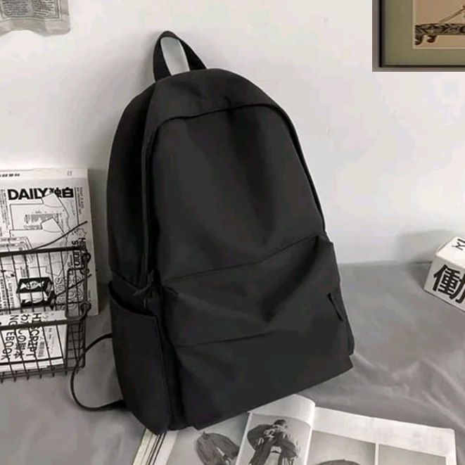 Jual -Tas Ransel Sekolah Simpel Polos Pria Wanita | Shopee Indonesia