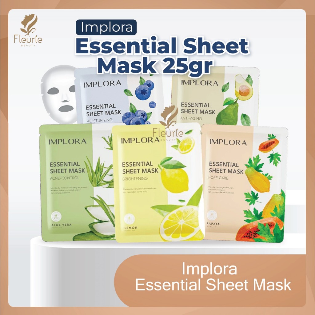 Jual Implora Essential Sheet Mask 25gr - Masker Wajah Melembabkan Anti ...