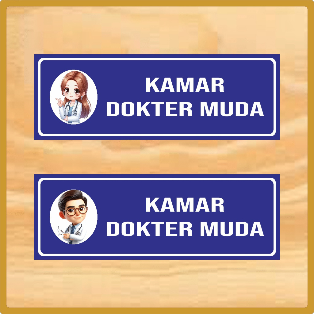 Jual Nama Ruang Kamar Dokter Muda | Stiker / Akrilik Papan Nama Ruang ...