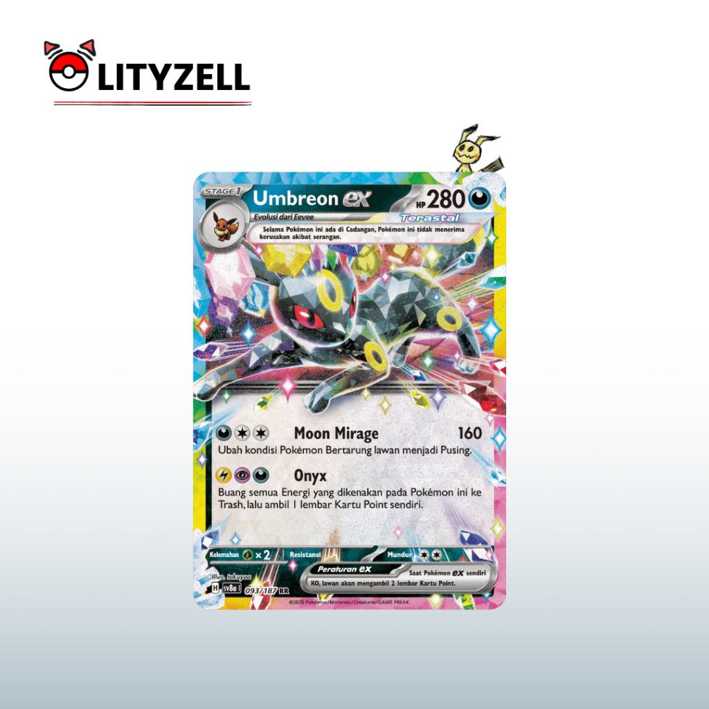 Jual 093/187 Pokemon TCG Indonesia Umbreon ex SV8a RR | Shopee Indonesia