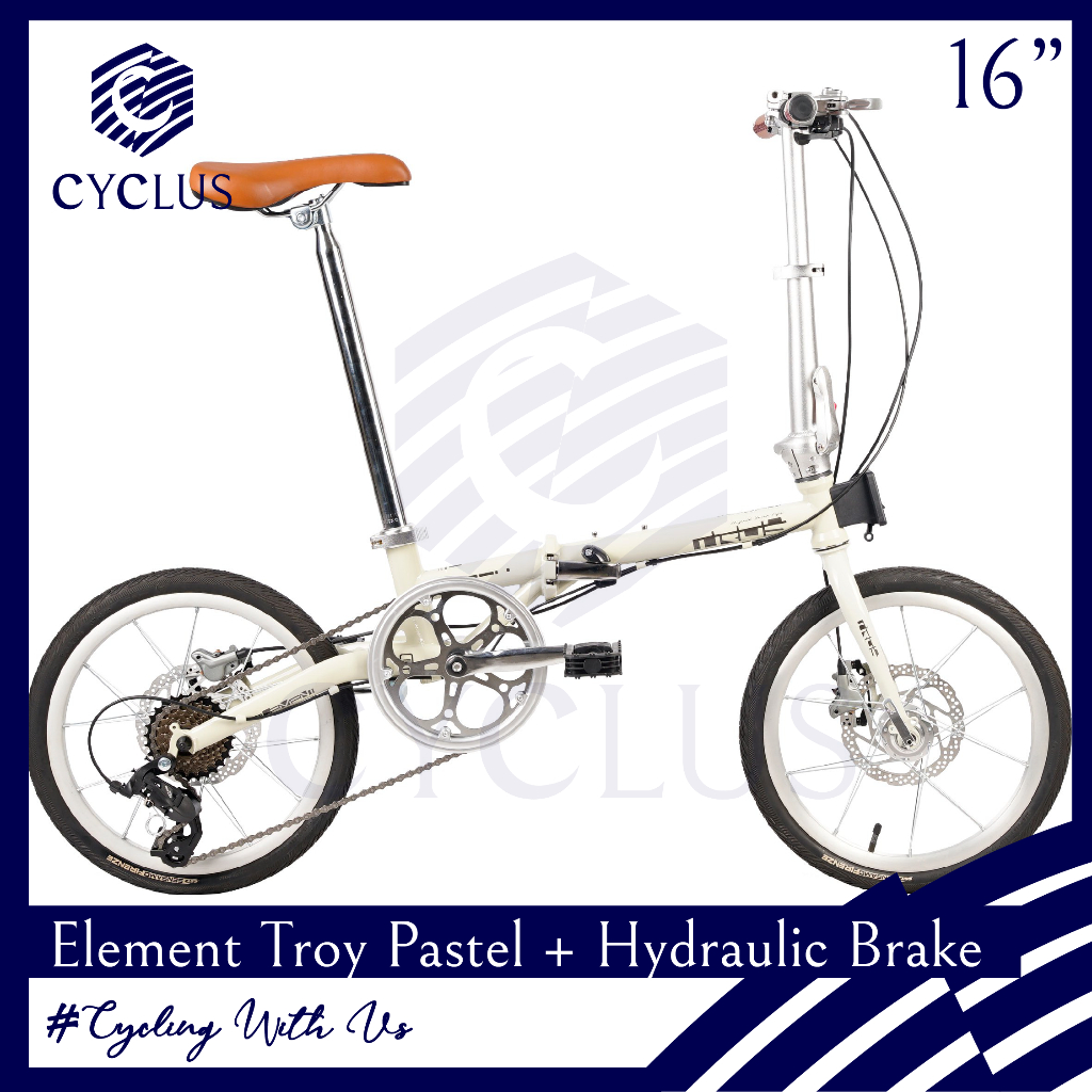 Jual Sepeda Lipat Element Troy Pastel 8 Speed Hydraulic 16 Inch ...