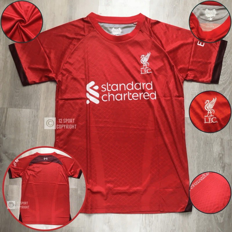 Jual jersey bola liverpool home merah print | Shopee Indonesia