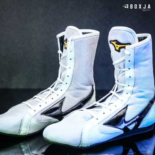 Jual Sepatu Tinju Boxing Shoes Mizuno ( White Black ) | Shopee Indonesia