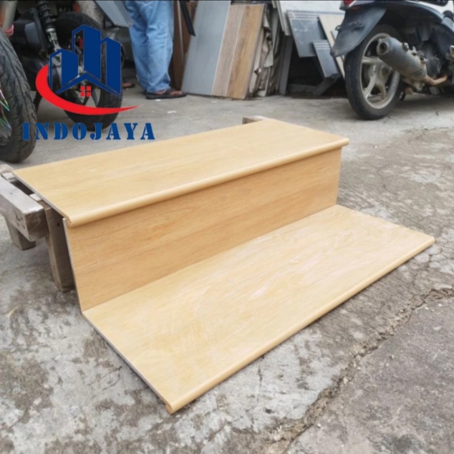 Jual granit tangga motif kayu dobble bevel 30x90 30x100 30x110 keramik ...