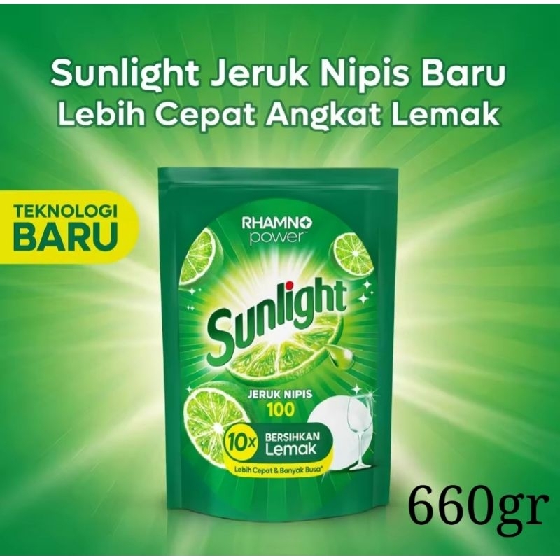 Jual SUNLIGHT Cairan Pencuci Piring Jeruk Nipis 660gr | Shopee Indonesia