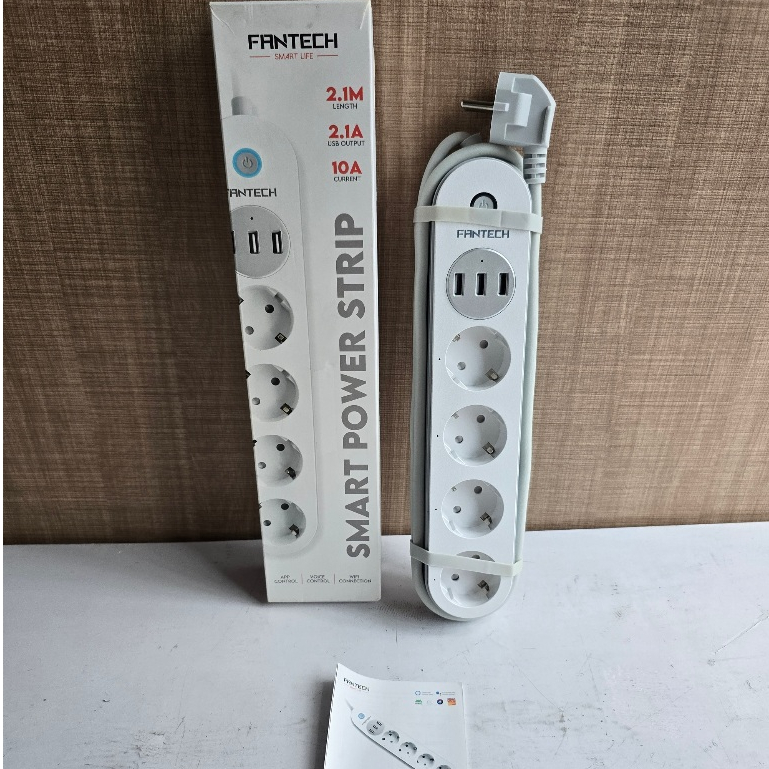 Jual Fantech Smart Power Strip Stop Kontak 2.1M 4 Lobang + 3 USB 10A (SPS0101) | Shopee Indonesia