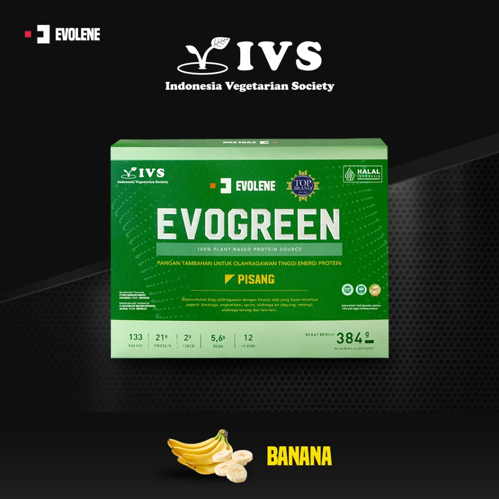 Jual Evolene Evogreen 12 Serving 100% Plant Based Protein - Vegan ...