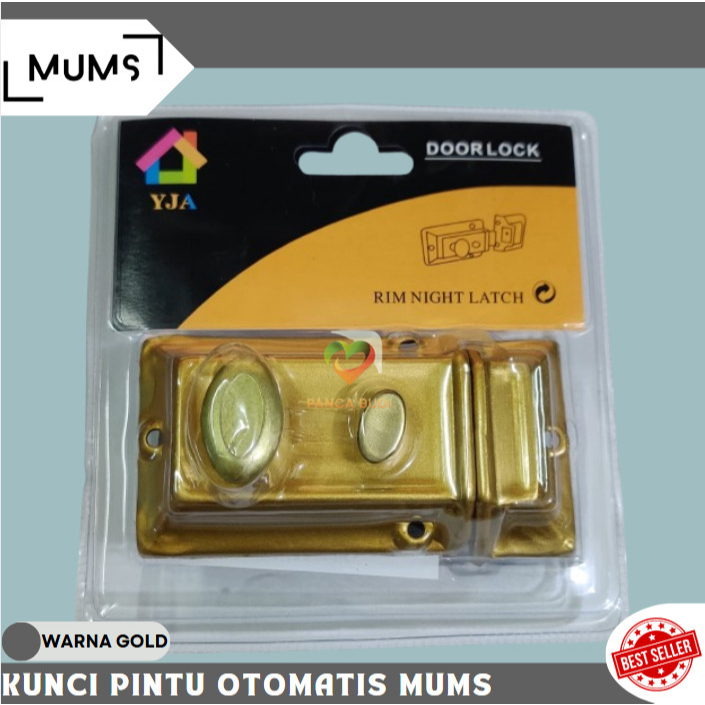 Jual Kunci Otomatis MUMS Pintu Besi Gerbang Garasi Rim Night Latch Auto ...