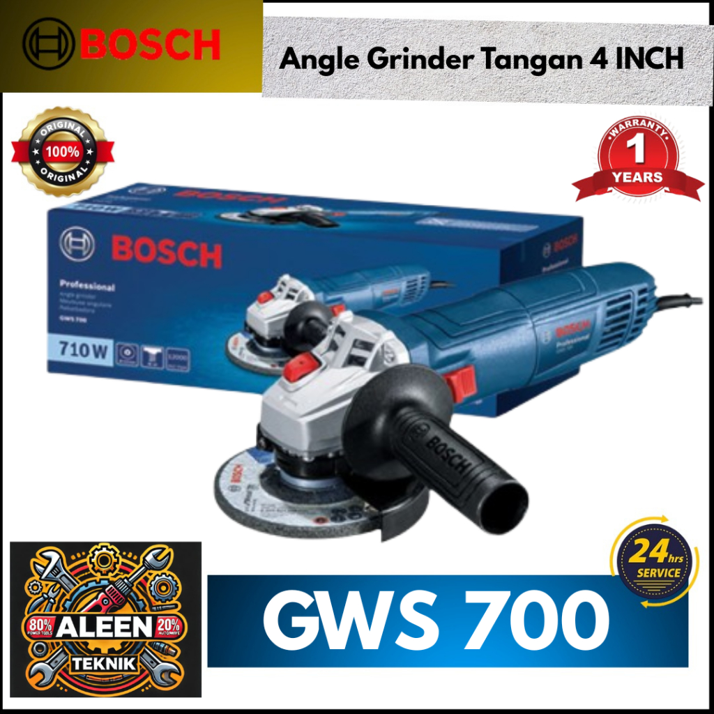 Jual BOSCH GWS700 Angle Grinder Mesin Gerinda Listrik 4 Inch | Shopee ...