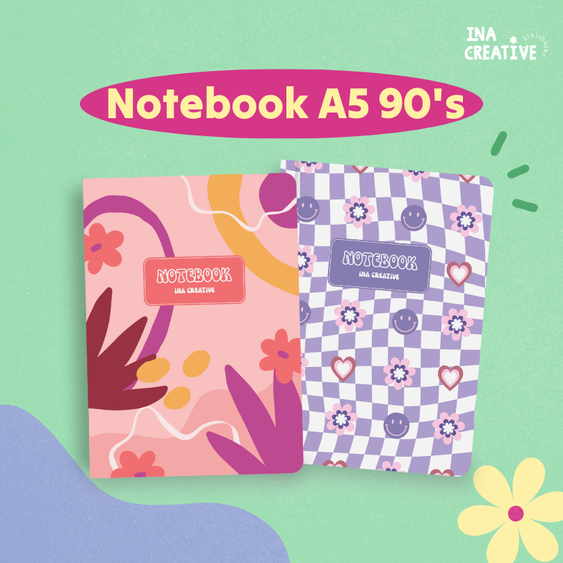 Jual Notebook Ina Creative A5 Hardcover 90s| Diary Book| Journal Book ...