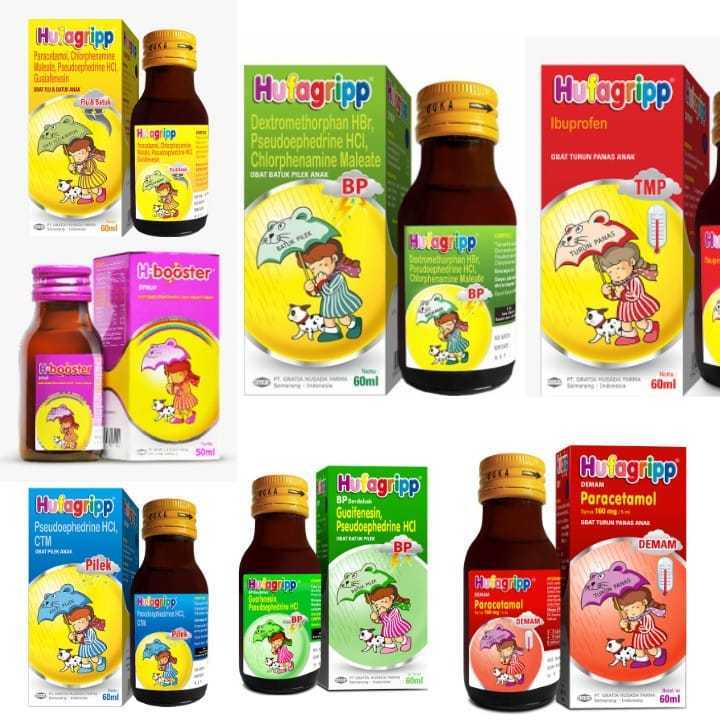 Jual HUFAGRIP SIRUP 60 ML ALL VARIAN (FLU BATUK PILEK DEMAM) KUNING ...