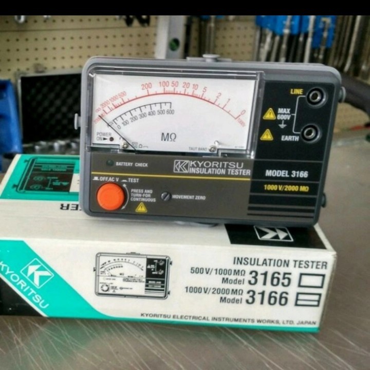 Jual Analog Insulation Tester / Megger Kyoritsu 3166 Ori | Shopee Indonesia