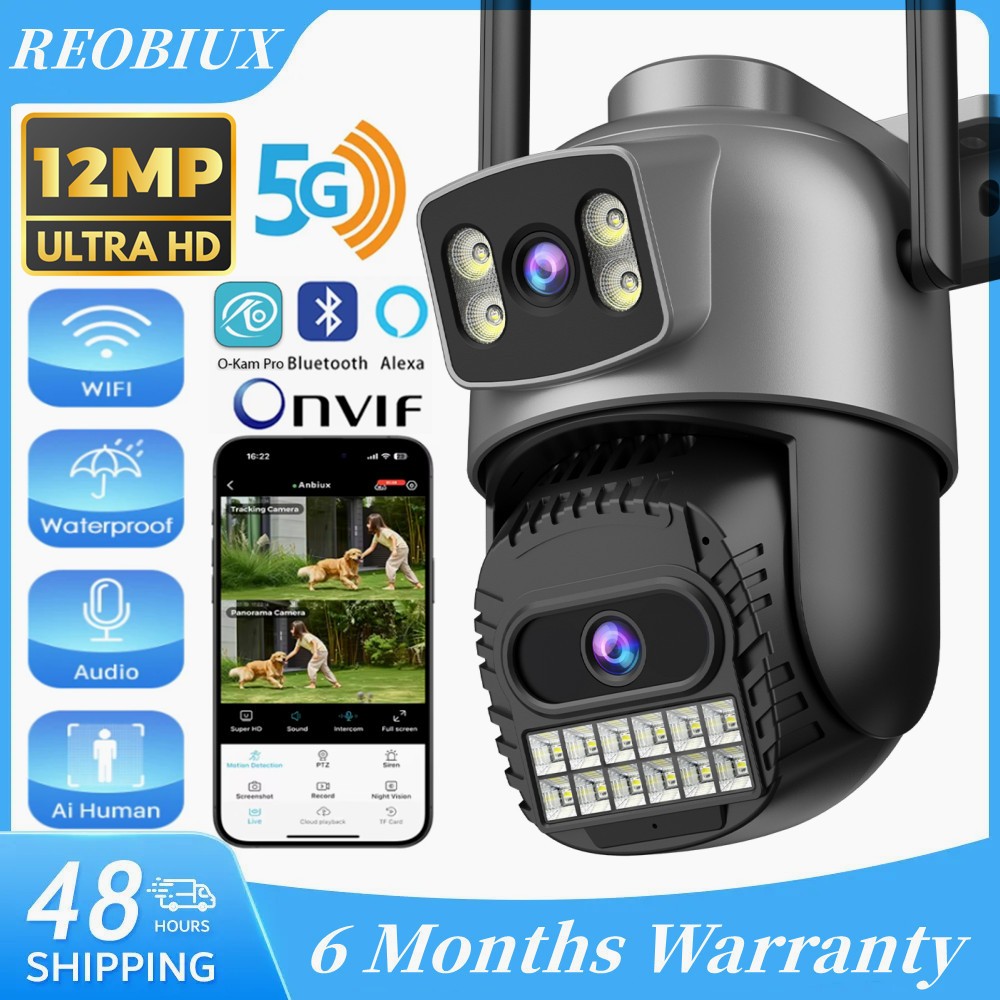 Jual Kamera IP WiFi 12MP 5G Kamera Keamanan Nirkabel Luar Ruangan ...