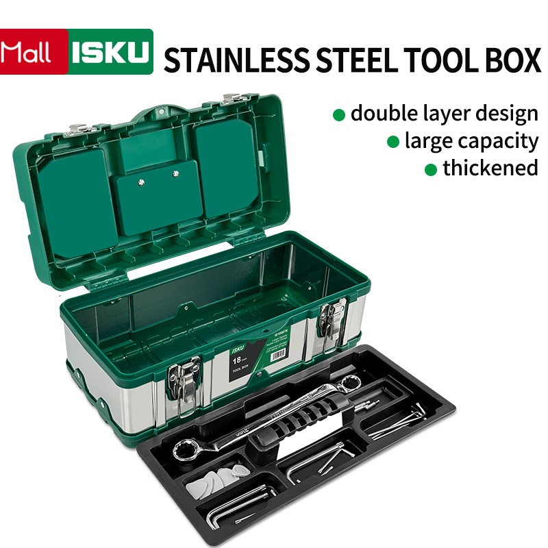 Jual ISKU Tool Box Besar 17/19 Inch Bahan PP Toolbox Kotak Peralatan ...