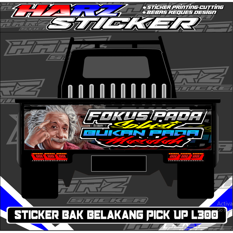 Jual Stiker Pintu Bak Belakang Mobil Pick Up L300-Stiker Variasi-Stiker ...
