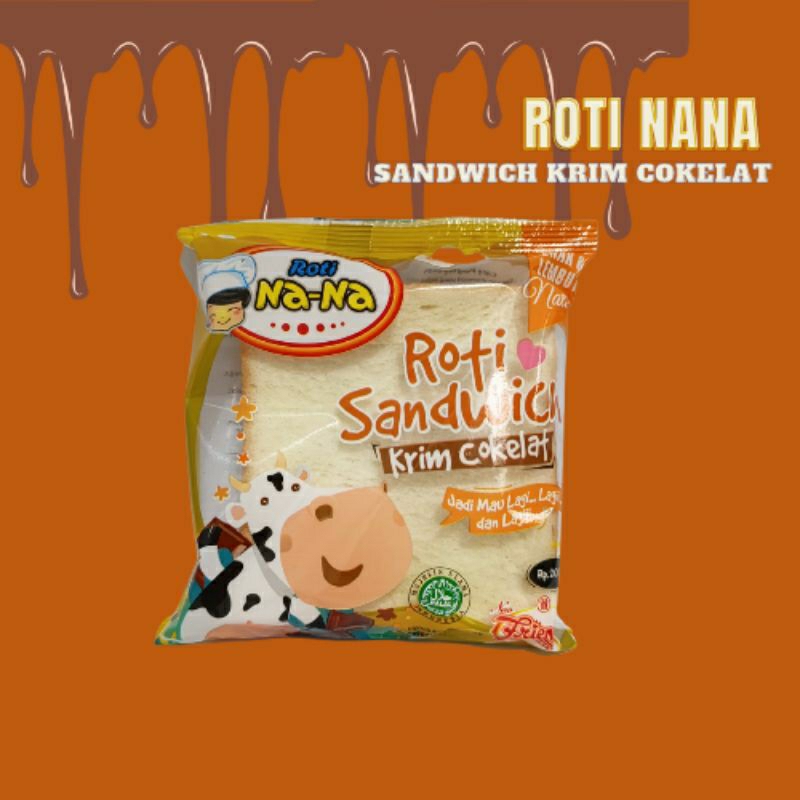 Jual Roti Nana ~ Sandwich Rasa Krim Cokelat | Shopee Indonesia