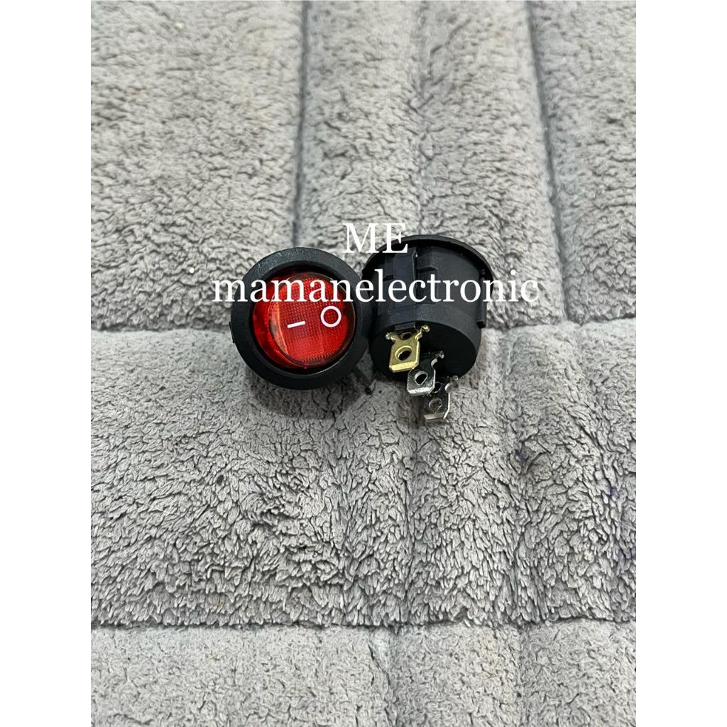 Jual Rocker Switch / Saklar Switch 3pin Bulat Plus Lampu On Off ...