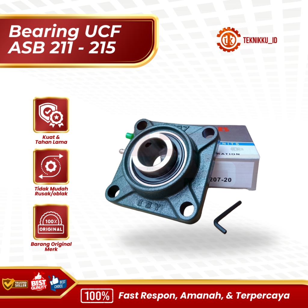 Jual Bearing UCF 211 - 215 AS 55mm hingga 75mm ASB Pillow Block 100% Original | Shopee Indonesia