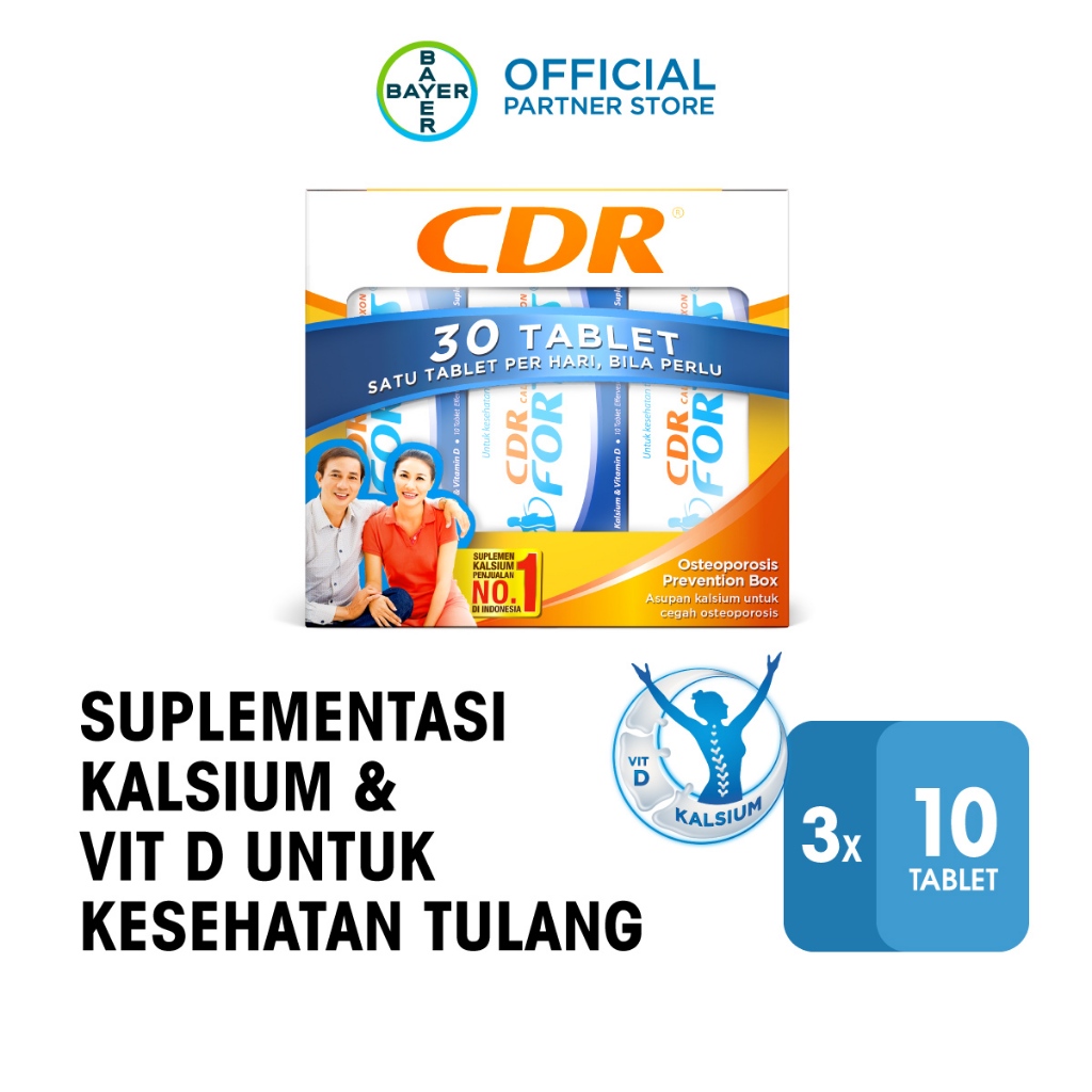 Jual [Osteopack] CDR Fortos 10 Tablet x3 | Vitamin D3 & Kalsium ...