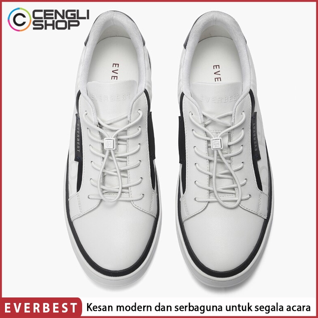 Jual EM56 SEPATU SNEAKER EVERBEST PRIA ORIGINAL CASUAL KETS KULIT ALL ...