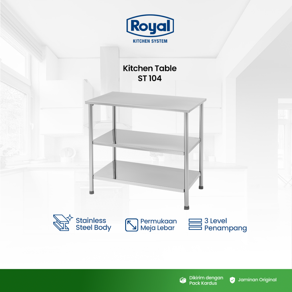 Jual Royal Kitchen Table ST 104 | Meja Dapur Stainless | Work Table Uk ...