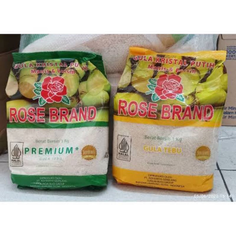 Jual GULA PASIR ROSE BRAND KEMASAN 1KG | Shopee Indonesia