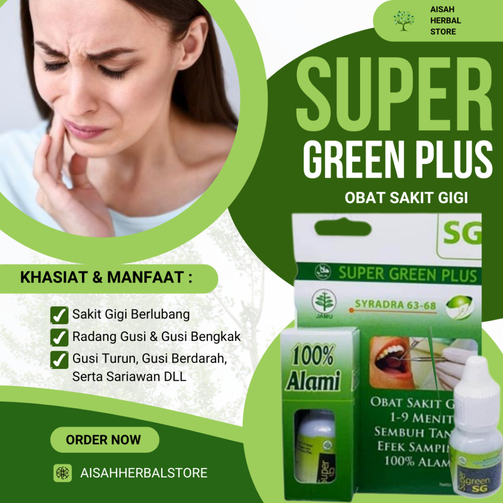 Jual Obat Gusi Bengkak Sakit Gigi Ngilu Gusi Nyeri Berlubang Herbal SGP SG Ampuh | Shopee Indonesia