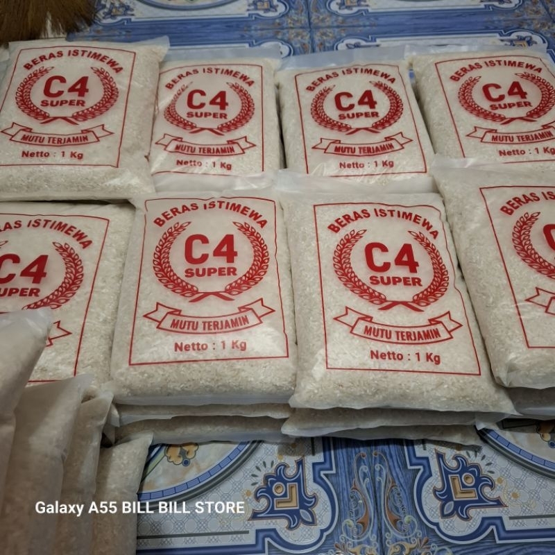 Jual BERAS ISTIMEWA C4 SUPER KEMASAN 1 KG | Shopee Indonesia