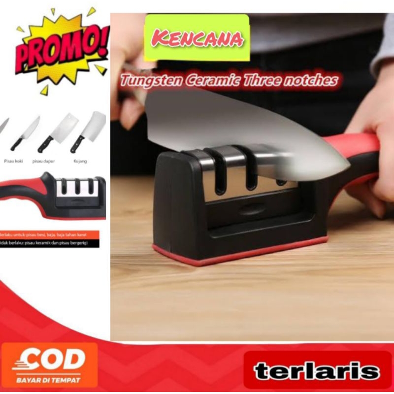 Jual Alat pengasah pisau dan gunting 3in1 pengasah penajam pisau ...