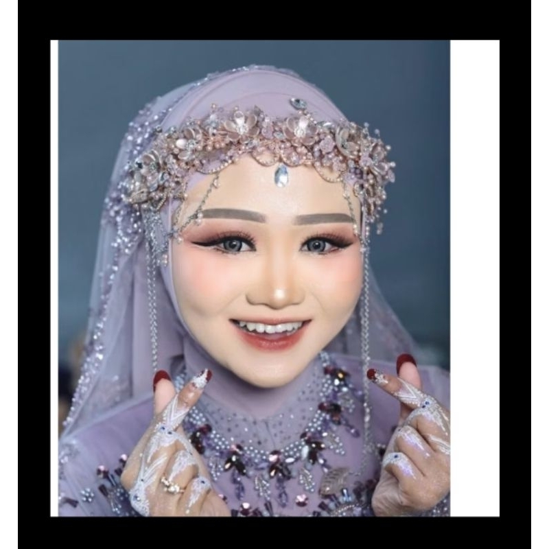 Jual bandana pengantin mutiara juntai , herpis Tiara viral terlaris ...